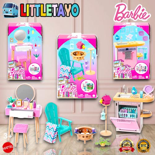 Jual BARBIE HOUSE FURNITURE SOFA FOOTBALL TABLE MINI PUPPY PLAYSET ...
