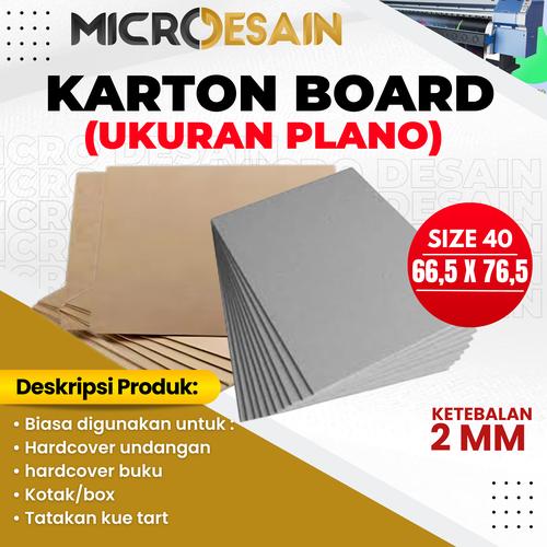 Jual KARTON HARD BOARD/KARTON BOT UKURAN PLANO 66,5cm X 65,5 cm | 2 mm ...