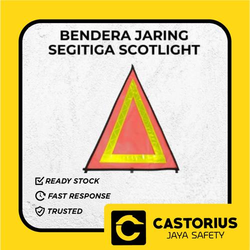 Jual Bendera Segitiga Safety Bendera Jaring Scotlight Kuning - Kuning ...