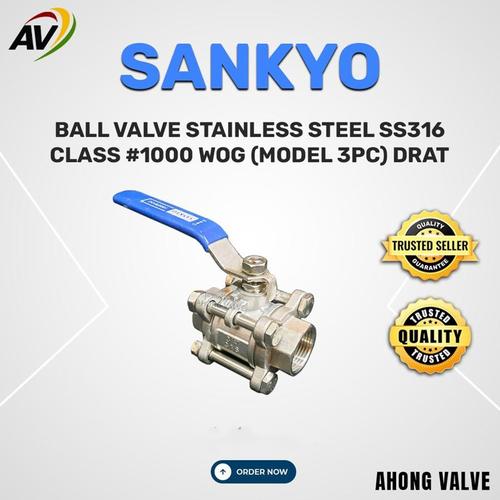 Jual 3" BALL VALVE SS316 CLASS #1000 WOG DRAT BSPT STAINLESS STEEL 316 ...