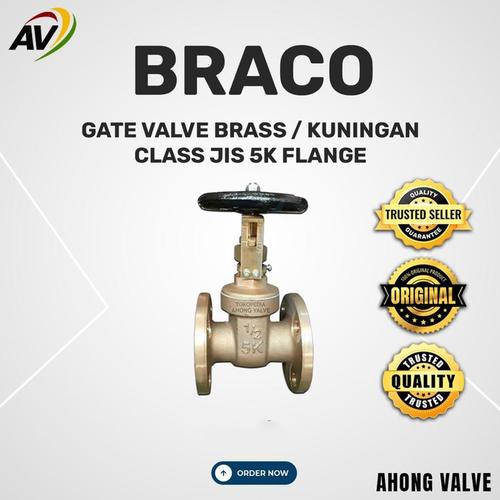 Jual 4" GATE VALVE CLASS JIS 5K FLANGE KUNINGAN BRASS MERK BRACO ...