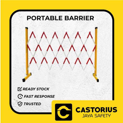 Jual Portable Barrier Gate Expandable | Security Road Pembatas Jalan ...