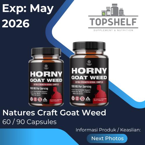 Jual Natures Craft Horny Goat Weed Maca Root Stamina Libido Booster USA ...