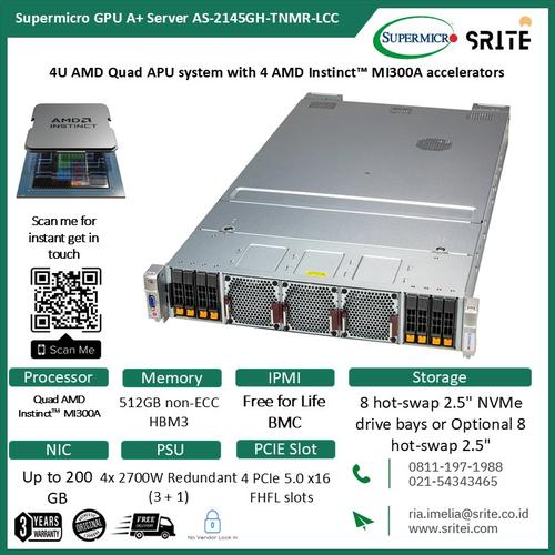 Jual Supermicro GPU Server 2U Liquid Cooled System with Quad AMD ...