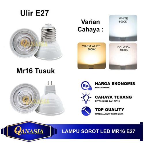 Jual Lampu Sorot LED 3W 5W 7W 12W - Spotlight Fitting E27 atau MR16 Terang, Hemat Listrik ...