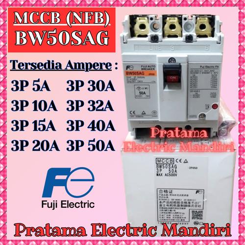 Jual CIRCUIT BREAKER MCCB BW50SAG 3P 10A 20A 30A 40A 50A 7,5kA FUJI ELECT - 3P 20A - Jakarta ...