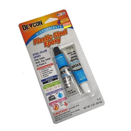 Jual DEVCON PLASTIC STEEL EPOXY ADHESIVE S-5-LEM BESI S5 2 OZ-56.8 GRAM ...
