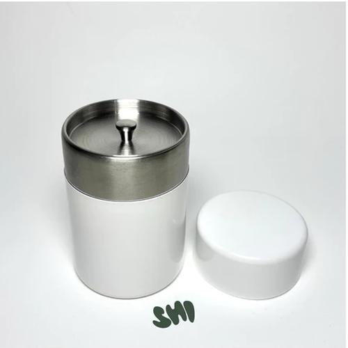 Jual White Canister | Stainless Steel Matcha Powder Tin 150g | Tea ...