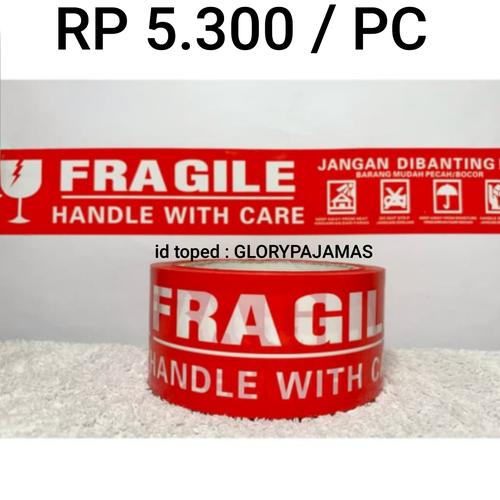 Jual Lakban Fragile Merah Putih Daimaru 100yard 90yard 80yard 70yard ...