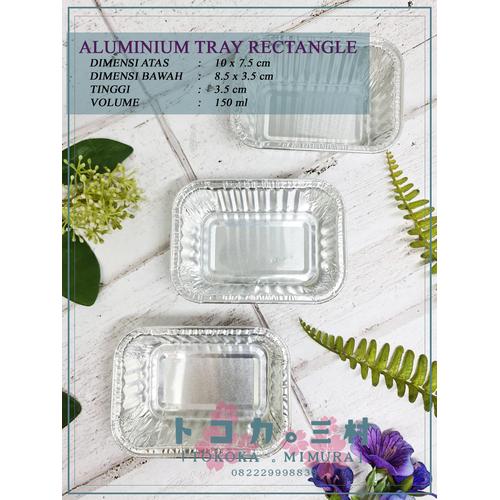 Jual [Premium] Aluminium Tray Cup Persegi 150 ml - Wadah Alumunium ...