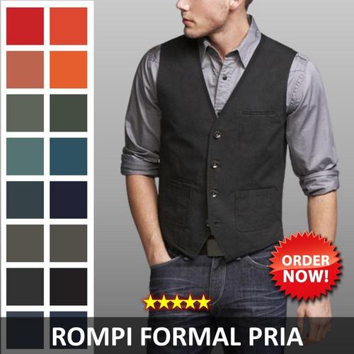 Jual Rompi Formal Kerja Pria Katun Abu ROM 479 - ROM 489 - Jakarta ...