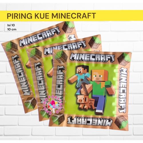 Jual Piring Kue MINECRAFT / Piring Kue Ulang Tahun Minecraft Roblox ...