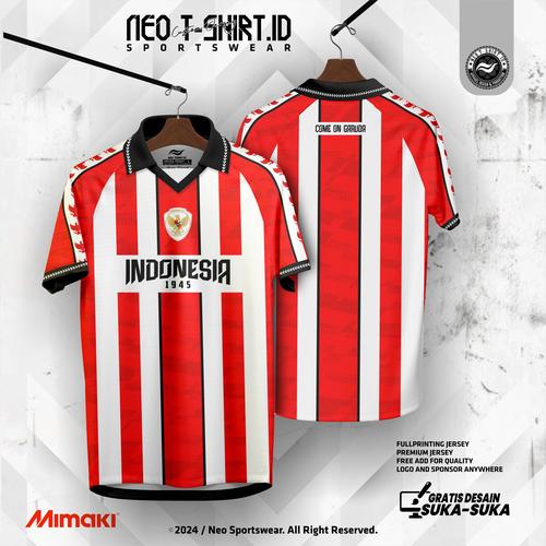 Promo Jersey Vintage Timnas Indonesia 2024 V1 Tema Retro - Sport Casual ...