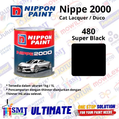 Jual Cat Duco NIPPE 2000 480 Super Black / Hitam Kilap Gloss 1L 1kg ...