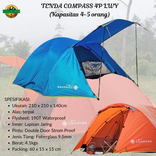 Jual Tenda LWY Compass 4p Tenda Dome Tenda Gunung Camping Outdoor ...