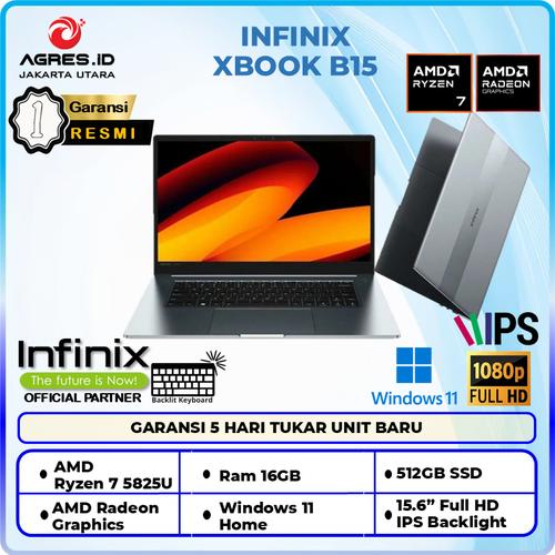 Promo Infinix XBOOK B15 AMD Ryzen 7 5825U Ram 32GB 512GB Windows 11 15. ...