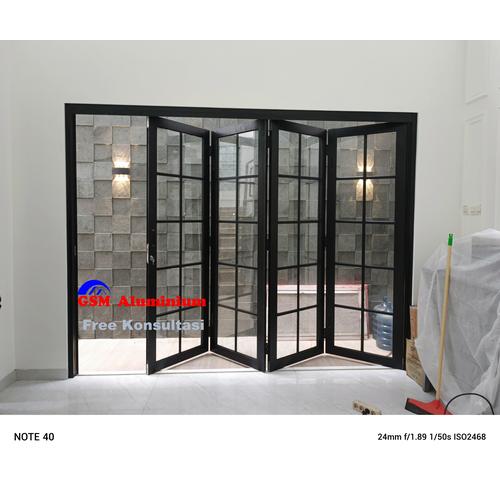 Jual Alexindo Pintu Lipat Aluminium Kaca Ornamen Kotak Ukuran per Daun ...