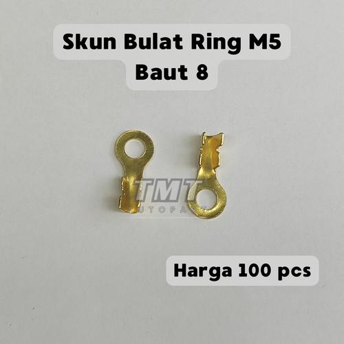 Jual (100 pcs) Skun Bulat Ring M5 / Skun Aki Bulat M5 / Terminal Ring ...