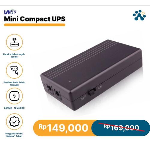 Jual WGP UPS1202A Mini DC UPS Travel Adaptor Untuk Backup CCTV Modem ...