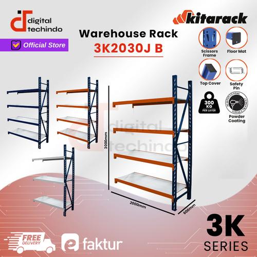 Promo Rak Gudang Besi 300kg per Layer Rack Gudang 3 Meter Jointer Rack ...