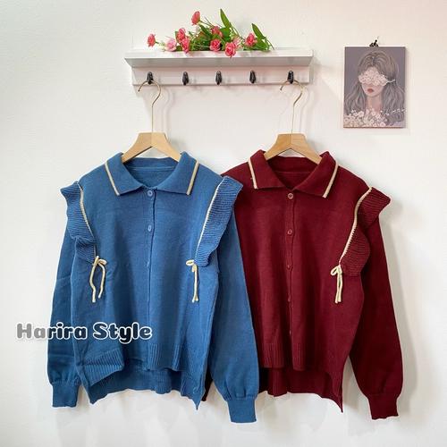 Promo Rachel Cardigan Rajut Wanita Pita from Harira Style - Maroon, All ...