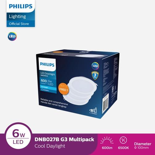 Promo Lampu Philips Downlight Multipack DN027B G3 D100 6W 65K Putih Isi ...