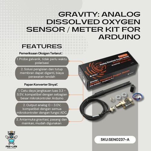 Jual Dfrobot Analog Dissolved Oxygen Sensor Meter Kit For Arduino