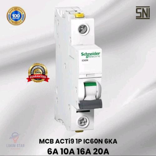 Jual MCB 1P Schneider 6A 10A 16A 20A 25A 32A 40A 50A 63A MCB Schneider IC60N 1P 1phase 1 Phase ...