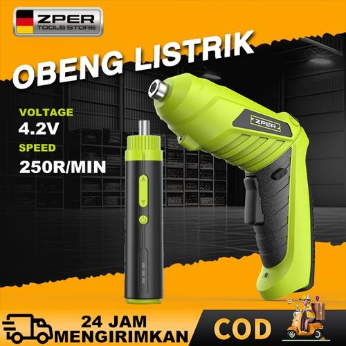 Promo ZPER 4.2V Mini Bor Baterai Kunci Pas Listrik Obeng Listrik untuk ...