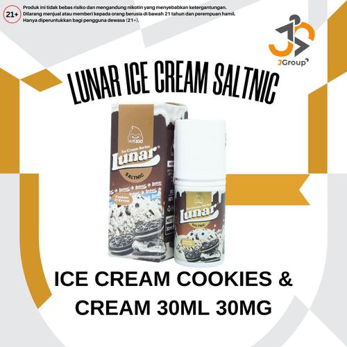 Promo LUNAR ICE CREAM COOKIES & CREAM SALT NIC 30ML BY VAPE ZOO ...