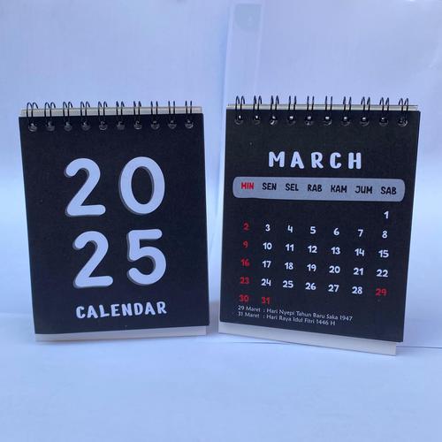 Jual KALENDER MEJA MINI/KALENDER MINI 2025 HITAM Kertas Hitam - Jakarta ...