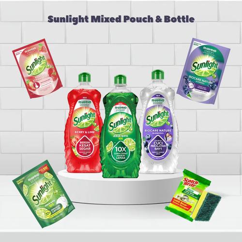 Promo [Free Spons] Sunlight Jeruk Nipis Botol 675g & Jeruk Nipis Pouch ...