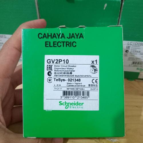 Jual SCHNEIDER GV2P10 2,2KW MOTOR CIRCUIT BREAKER 4-6,3A ORIGINAL MADE ...