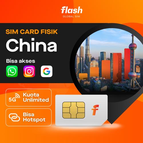 Jual SIM card CHINA Unlimited Data Flash Global SIM (Simcard Cina, Shanghai, Beijing, Shenzhen ...