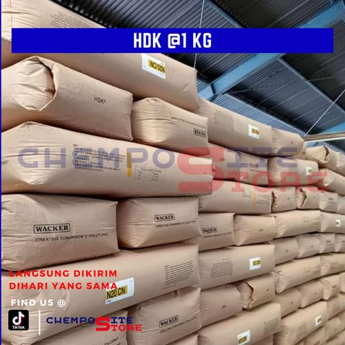 Jual aerosil fiberglass hdk / wacker hdk / tepung ringan fiberglass 1kg ...