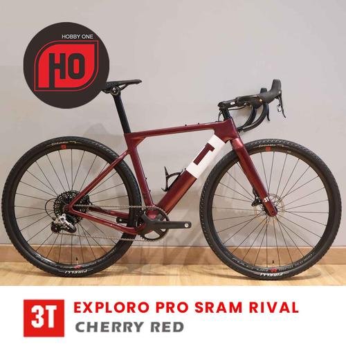 Promo 3T EXPLORO PRO SRAM RIVAL Cherry Red Gravel - Full Bike - M Cicil ...