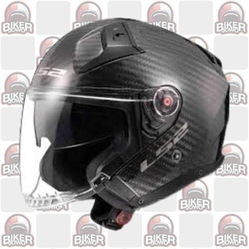 Jual LS2 Infinity 2 Carbon Jet Half Face Helmet Double Visor Ringan ...