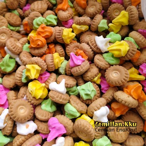 Jual Gem Bunga / Biskuit Manis Warna Warni Kue dan Cemilan Jadul - Kab ...