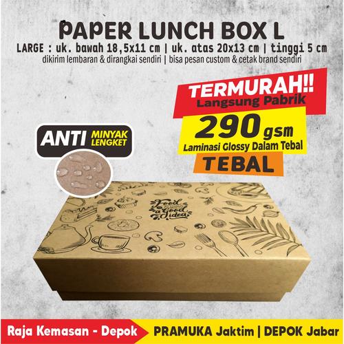 Jual Lunch Box L Bahan Brown Kraft Full Laminasi Dalam - L MURAH - Kota ...