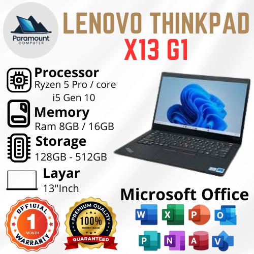 Jual Lenovo ThinkPad X13 Ryzen 5pro / Core i5 Gen 10 Ram 8GB / 16GB SSD ...