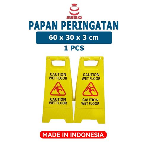 Jual SSBO Papan Awas Basah Peringatan Tanda Awas Basah Caution Wet ...