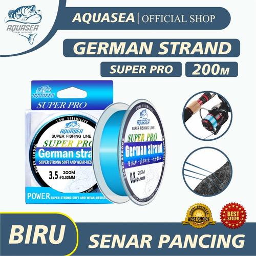 Promo AQUASEA Tali Pancing Nilon Germany Strand Pro 200m Alat Ikan ...