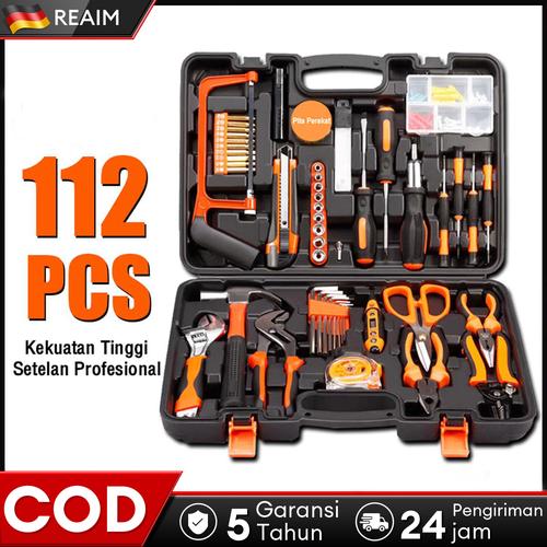 Promo Tool Kit Alat Rumah Tangga / Toolkit 112 Pcs Tools Set Box Kotak Perkakas Mekanik Rumah ...