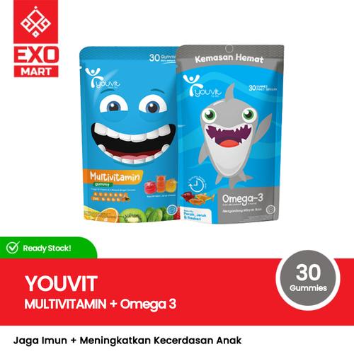 Jual YOUVIT - Bundling Multivitamin & Omega 3 Anak Gummy 30 Gummies ...