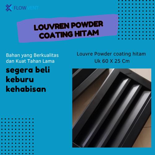 Jual Louvre powder coating hitam 60 X 25 cm - Jakarta Timur - Flow Vent ...