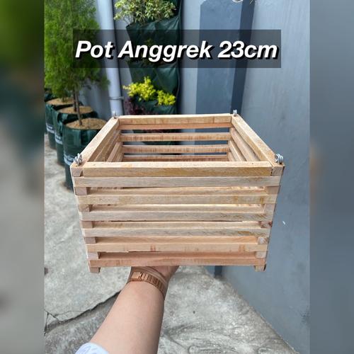Jual Pot Anggrek 23cm/Pot Kayu Anggrek 23cm/Pot Kayu Murah - Octagonal ...