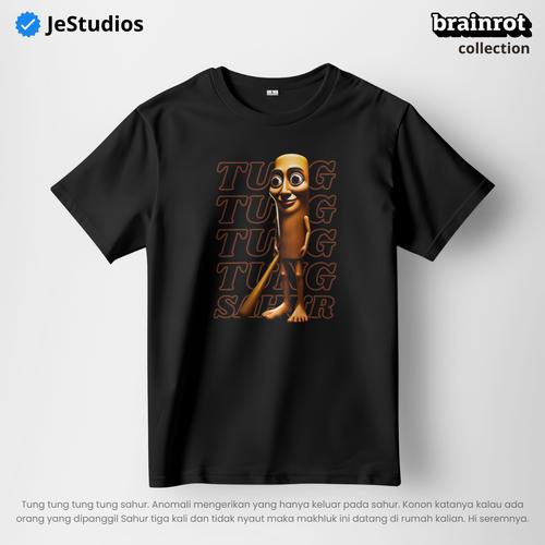 Jual Kaos Tshirt Meme Tung Tung Tung Sahur Brainrot - 24s (Lebih Tebal ...
