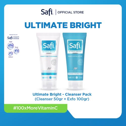 Promo SAFI - Ultimate Bright - Cleanser Pack (Cleanser 50gr + Exfo ...