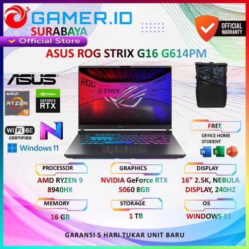 Promo Laptop ASUS ROG Strix G16 G614PM AMD Ryzen 9 8940HX GeForece RTX ...