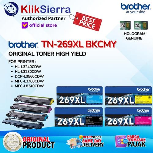 Jual BROTHER ORIGINAL TONER TN269 | TN-269 | TN269XL | TN-269XL BKCMY ...